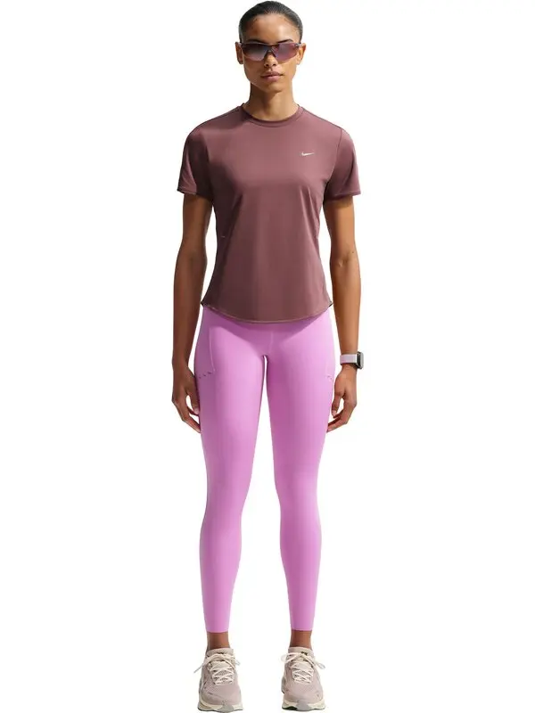 Nike Swift High-waisted 7/8 Running Leggings With Pockets - Purple