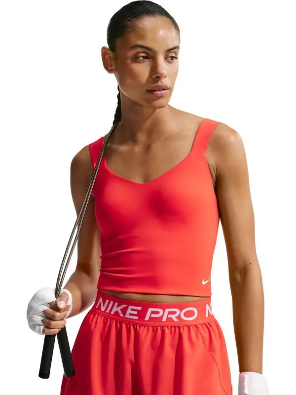 Nike Pro Sculpt Medium-support Padded Sports Bra Tank Top - Red
