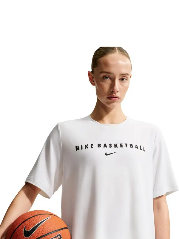 Nike Dri-fit Short-sleeve Warm-up Basketball Top - White