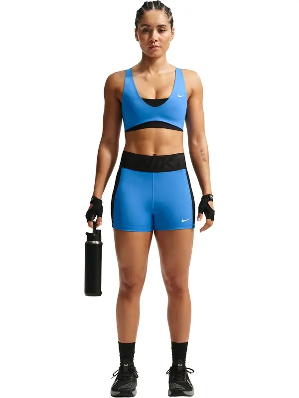 Nike Pro Sculpt Dri-fit High-waisted 5" Biker Shorts - Blue
