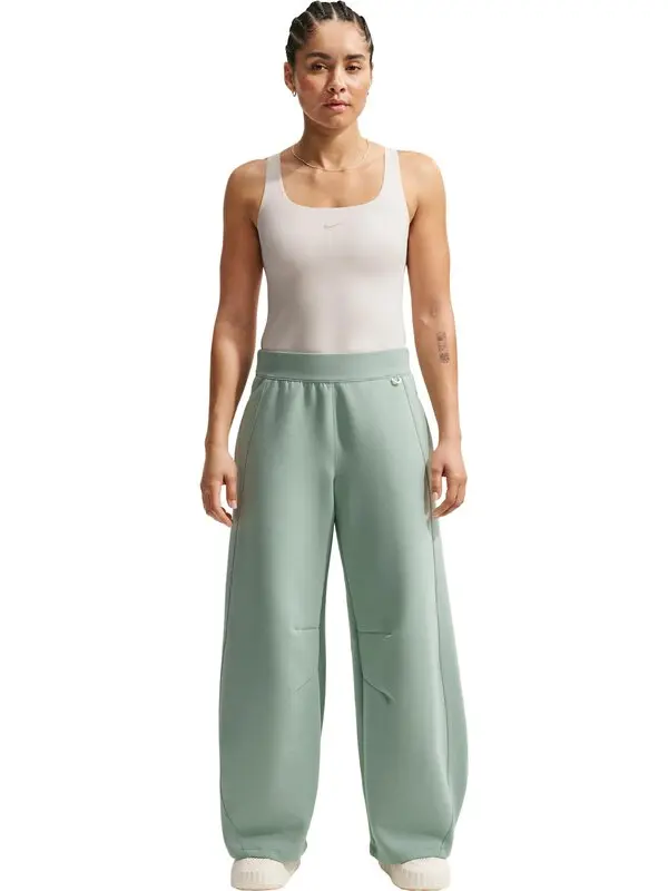 Nike 24.7 Impossiblysoft High-waisted Wide-leg Pants - Green