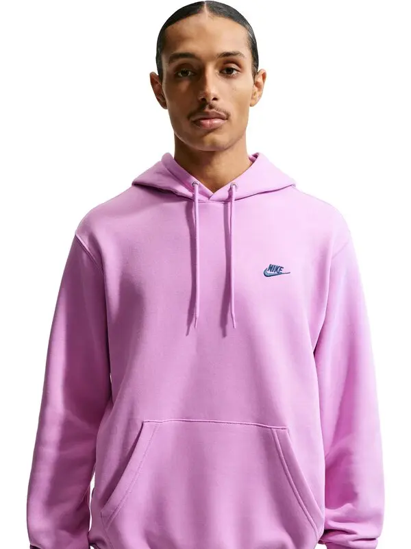 Nike Club Pullover Fleece Hoodie - Purple