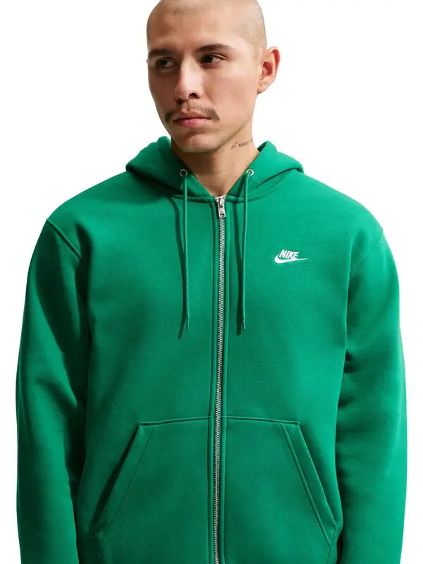 Nike Club Full-zip Fleece Hoodie - Green