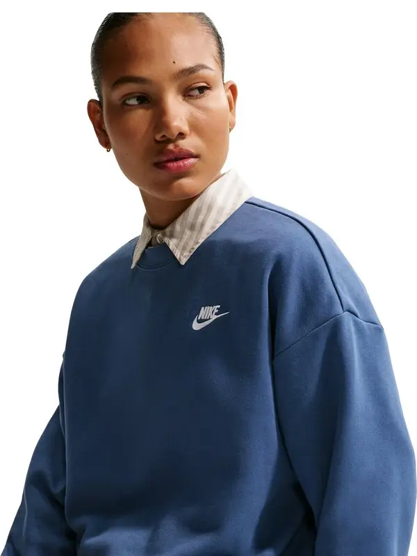 Nike Sportswear Club Fleece Loose Crew-neck Sweatshirt - Blue