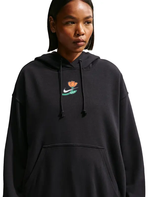 Nike Phoenix Fleece Oversized Pullover Hoodie - Black
