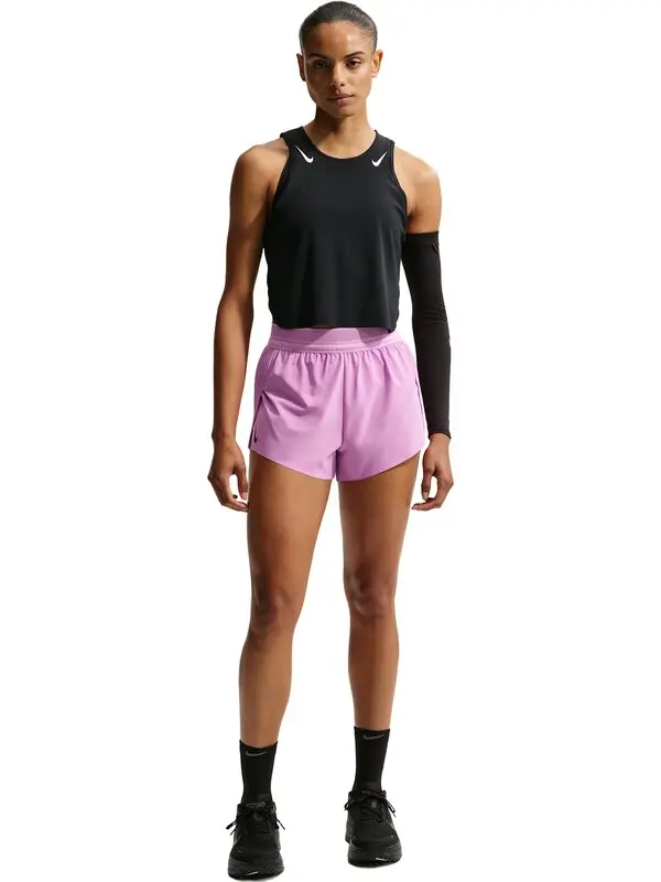 Nike Aeroswift Dri-fit Adv Mid-rise 3" Brief-lined Running Shorts - Purple
