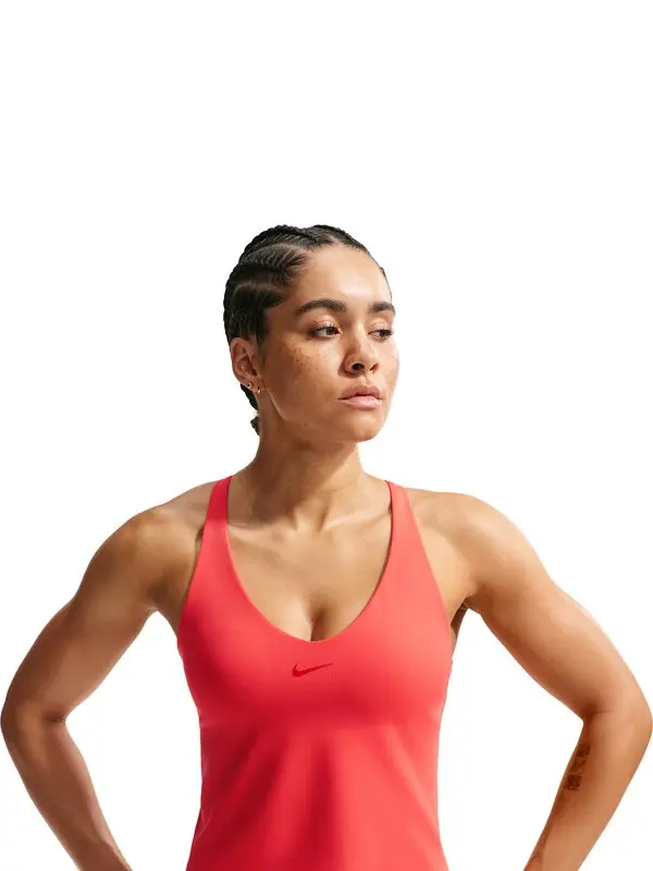 Nike Universa Medium-support Padded Sports Bra Tank Top - Red