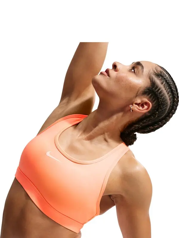 Nike Swoosh Medium Support Padded Sports Bra - Orange