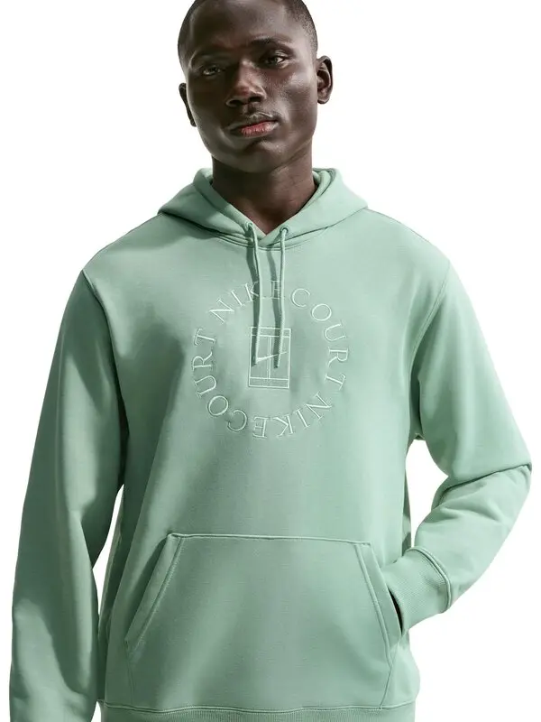 Nike Court Heritage Dri-fit French Terry Tennis Pullover Hoodie - Green
