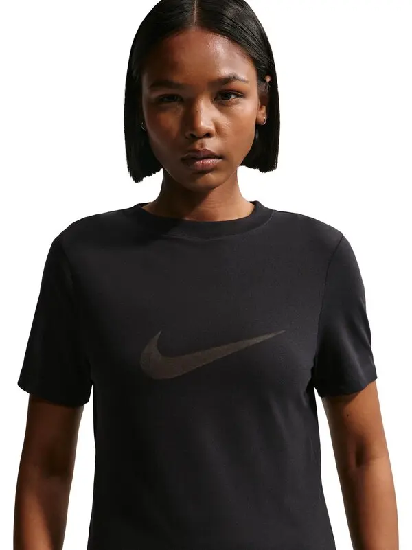 Nike Sportswear Slim Short-sleeve Burnout Logo Top - Black