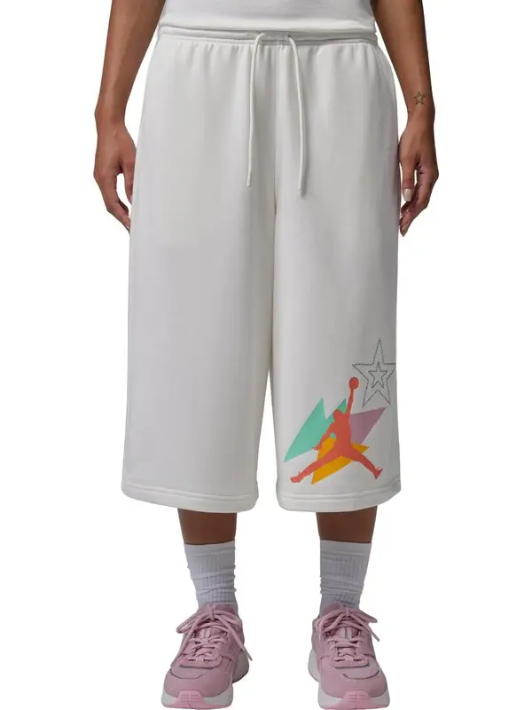 JORDAN Brooklyn Fleece French Terry Big Shorts - White