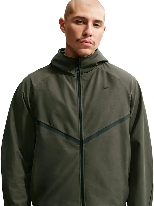 Nike Tech Shori Knit Full-zip Windrunner Jacket - Green