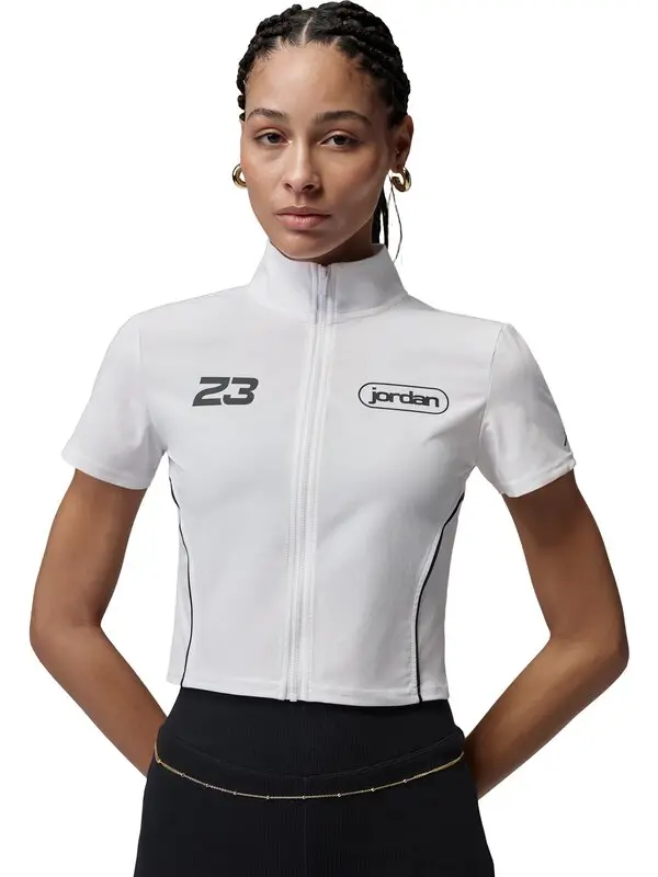 JORDAN Brooklyn Full-zip Top - White