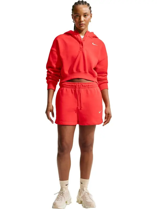 Nike Sportswear Phoenix Fleece Mid-rise 4" Shorts - Red