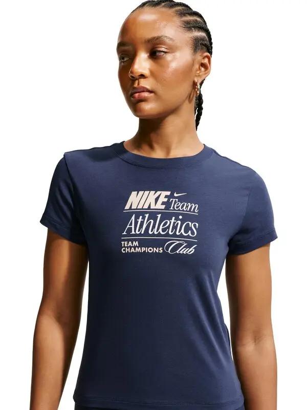 Nike Sportswear Chill Knit Slim Mod-cropped T-shirt - Blue
