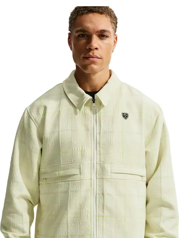 Nike Tartan Loose Fit Golf Jacket - White