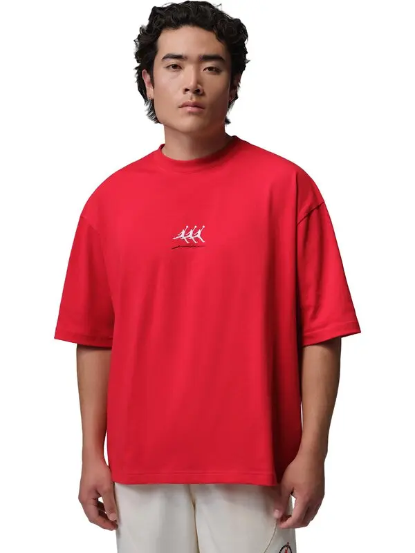JORDAN Flight Oversized Graphic T-shirt - Red