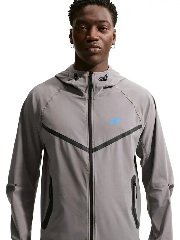 Nike Tech Dri-fit Woven Full-zip Windrunner Jacket - Black
