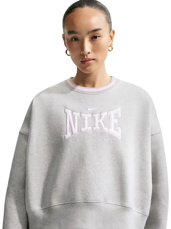 Nike Sportswear Phoenix Fleece Oversized Crew-neck Sweatshirt - Grey