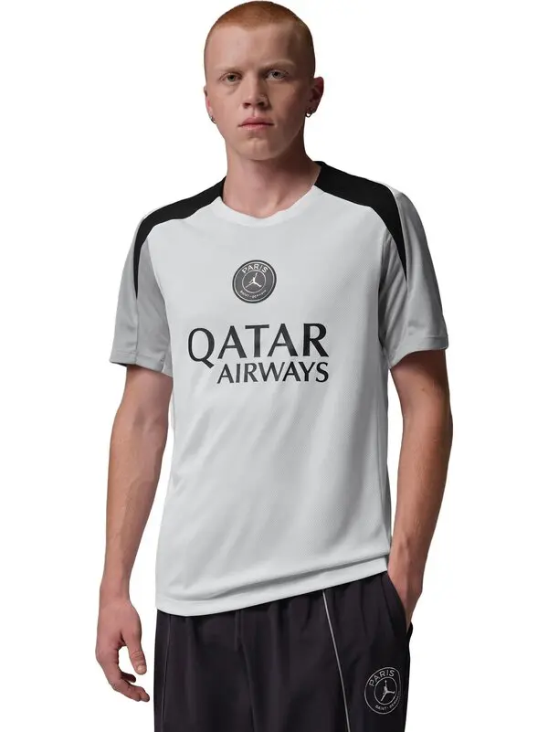 Nike Paris Saint-germain Strike Night Edition Jordan Dri-fit Soccer Short-sleeve Knit Top - White