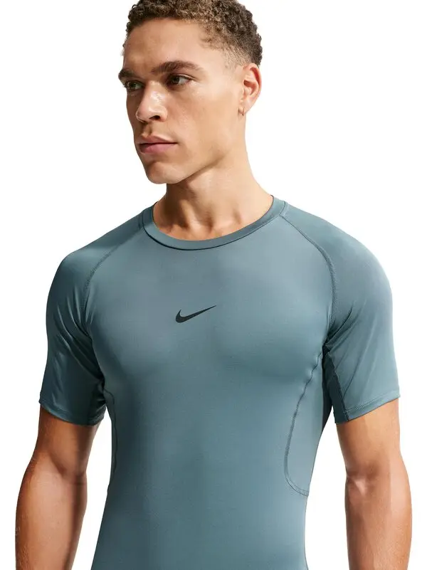 Nike Pro Dri-fit Tight Short-sleeve Fitness Top - Grey