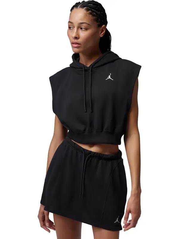 JORDAN Brooklyn Fleece French Terry Top - Black