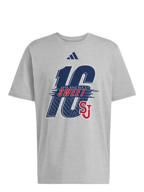 Adidas St. John’s Red Storm 2026 Ncaa Basketball Sweet 16 T-shirt Medium Grey Heather - Medium Grey Heather / Ncaa-stj-44x