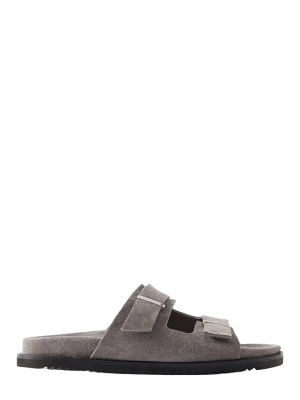 Mr P. Suede Slides - Gray