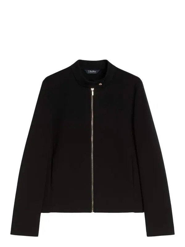 Max Mara Jersey Zip-up Jacket - Black
