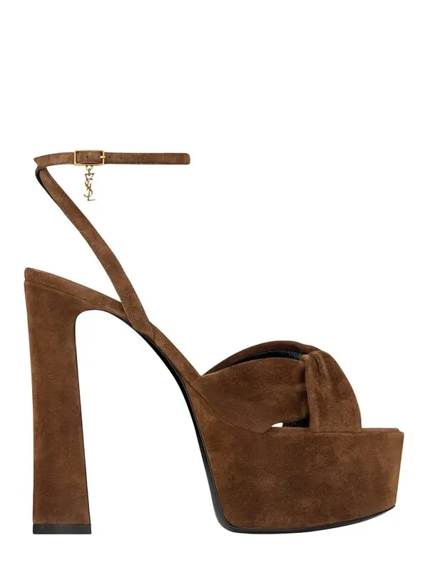 Saint Laurent Franciane 105 Platform Sandals - Brown