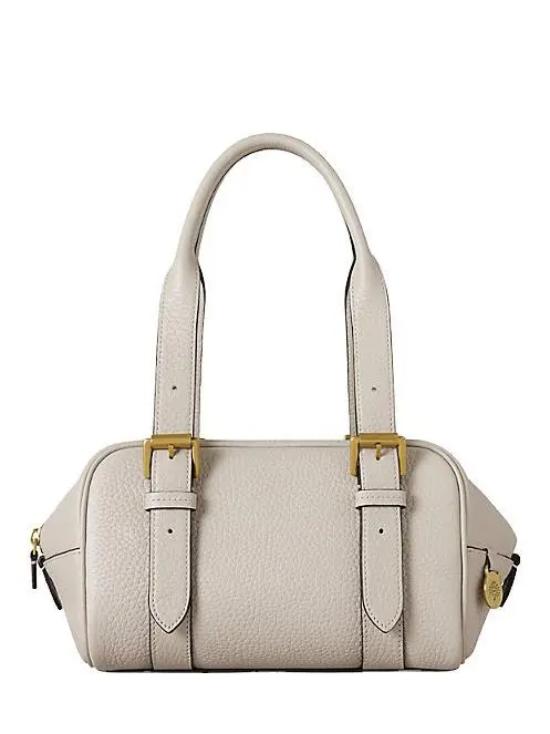 Mulberry Small Leather Boston Grab Bag - Chalk