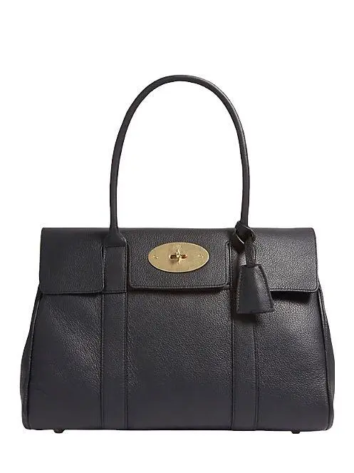 Mulberry Bayswater Leather Tote Bag - Black-brass