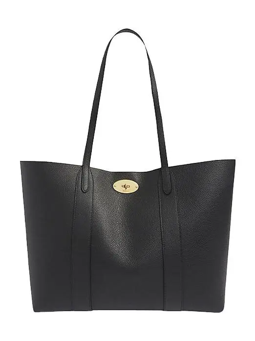 Mulberry Grained-leather Tote Bag With Postman Lock - Black-oak