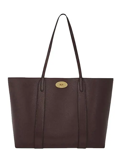 Mulberry Grained-leather Tote Bag With Postman Lock - Burgundy-oxfblue