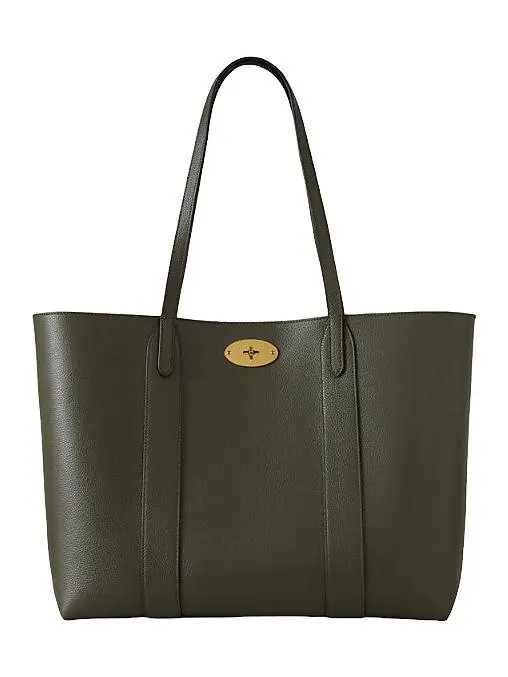 Mulberry Grained-leather Tote Bag With Postman Lock - Juniper Green