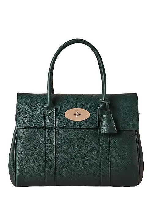 Mulberry Heritage Leather Bayswater Tote Bag - Mulberry Green