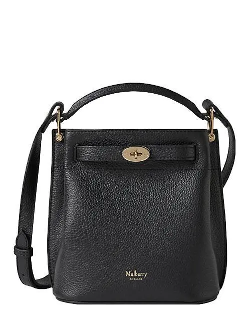 Mulberry Mini Islington Grained Leather Bucket Bag - Black