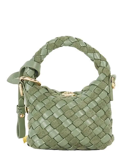 DUNE Deliberate Xs Faux-leather Handbag - Green Plain Synthetic