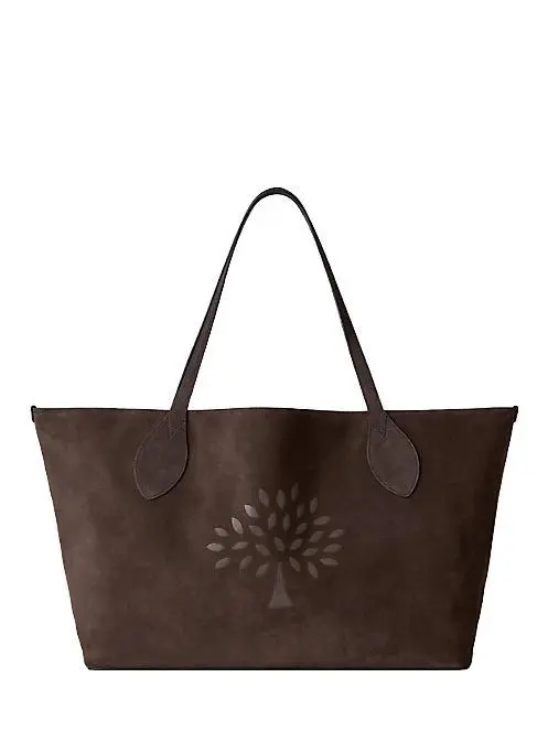 Mulberry Oversized Tree Suede Tote Bag - Chocolate