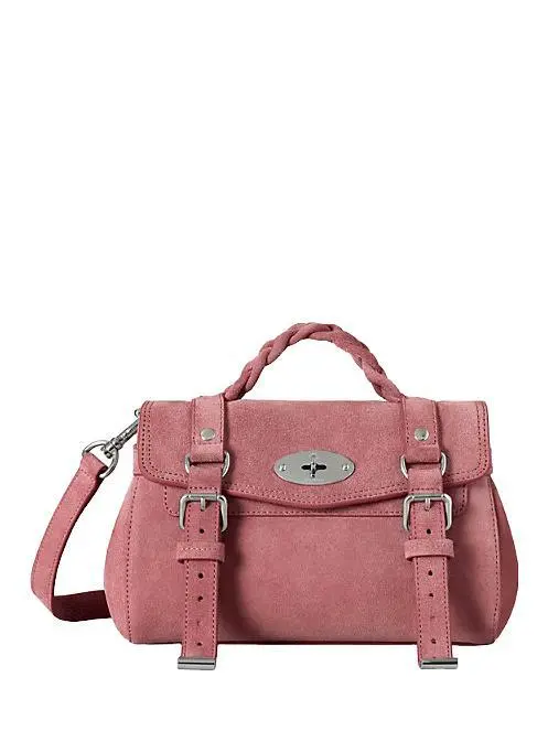 Mulberry Mini Alexa Suede Cross-body Bag - Pink Scrumpy