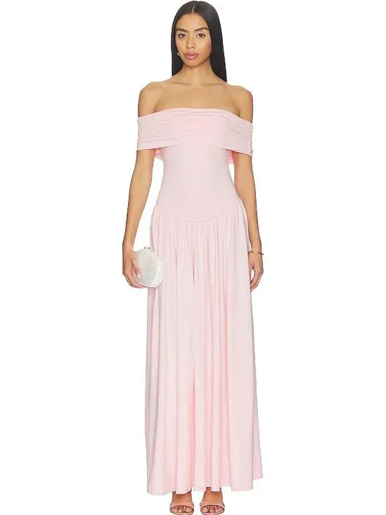 MORE TO COME Brielle Maxi Dress - Baby Pink