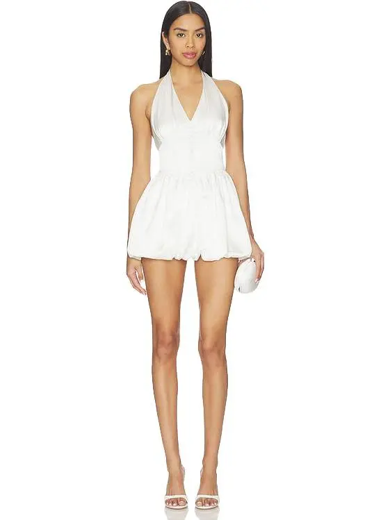 NANA JACQUELINE Lilliana Halter Mini Dress - White