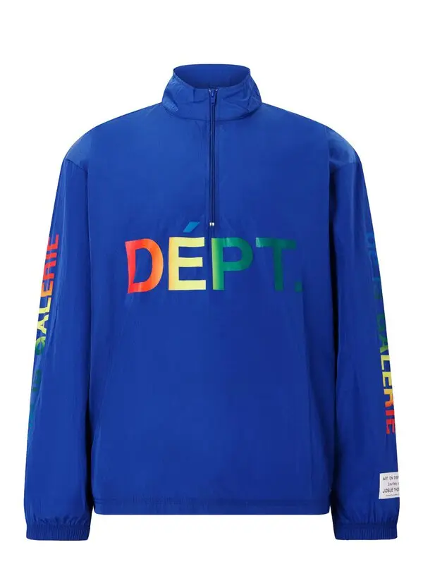 GALLERY DEPT. Wave Logo-print Shell Half-zip Jacket - Blue