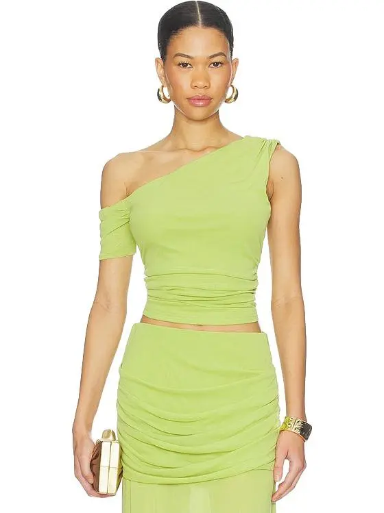 Line & Dot Divya Top - Kiwi