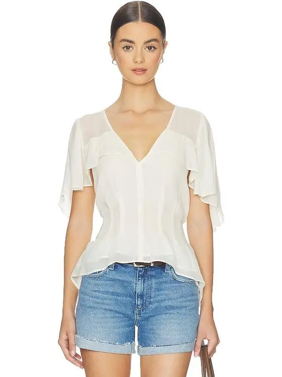 Paige Willa Blouse Top - Antique White