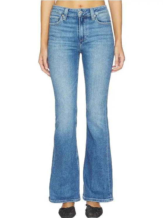 Paige High Rise Laurel Canyon Petite Bootcut Jeans - Monaco Mist