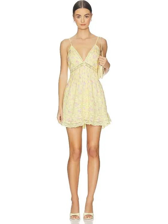 LoveShackFancy Alonna Dress - Lemon Spritz