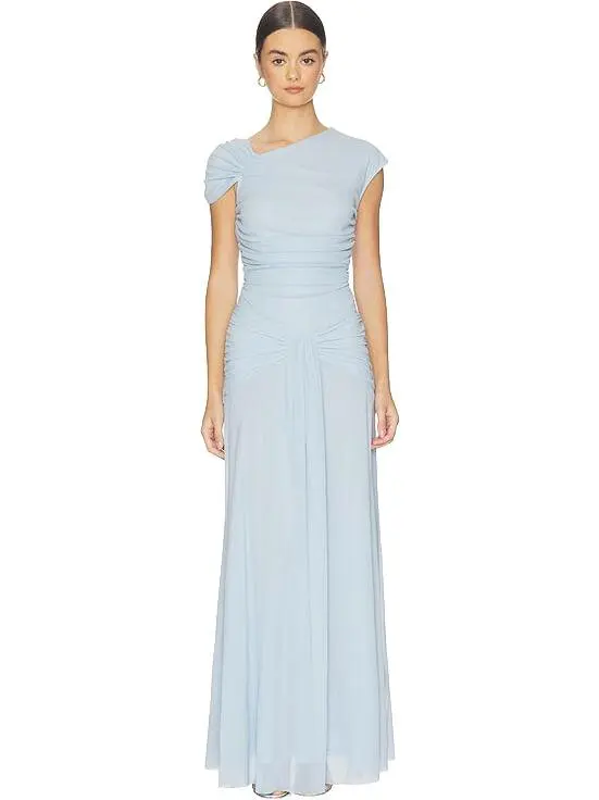 ROTATE BY BIRGER CHRISTENSEN Maxi Asymmetric Dress - Plein Air