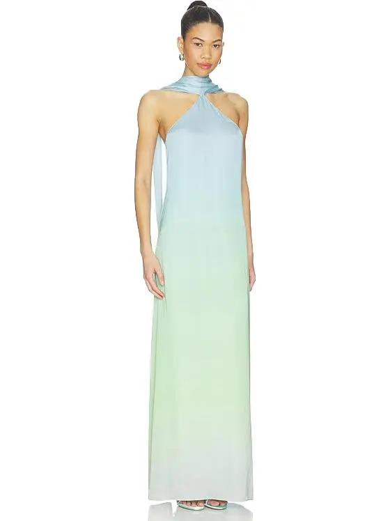Amanda Uprichard X Ashton Maxi Dress - Blue Combo