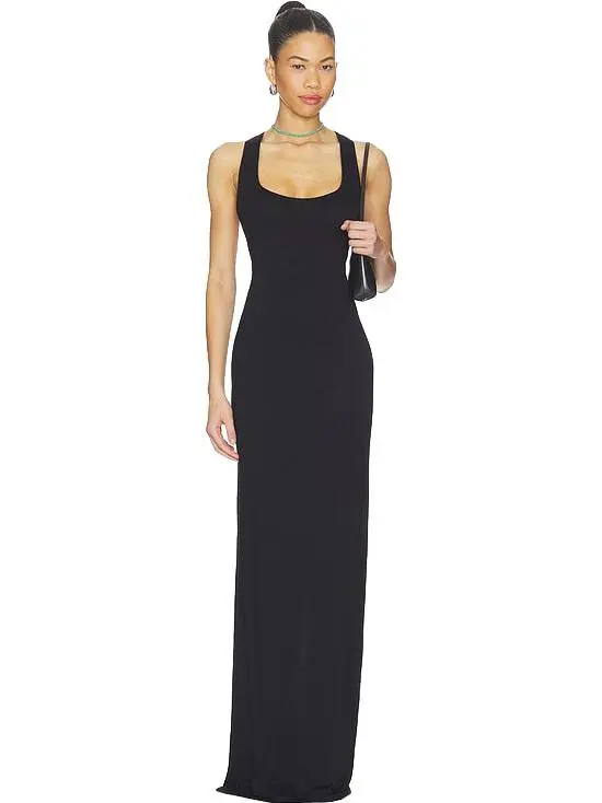 Eterne Soft Jersey Hedi Maxi Dress - Black